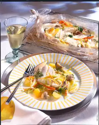 Cod On Julienne Vegetables In Foil Recipe